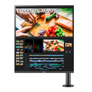 LG 樂金 28" 28MQ780-B 16:18 Dual Up可旋轉調高低設計師專用(HDR10/C型夾/含喇叭/Type-c.HDMI ...