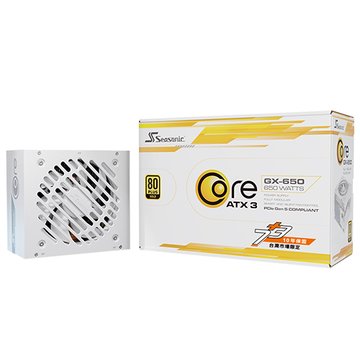 Seasonic 海韻 CORE GX-650 ATX3金牌/全模/ATX3.1(PCIe 5.1)/10年保固/白色 電源供應器｜順發線上購物